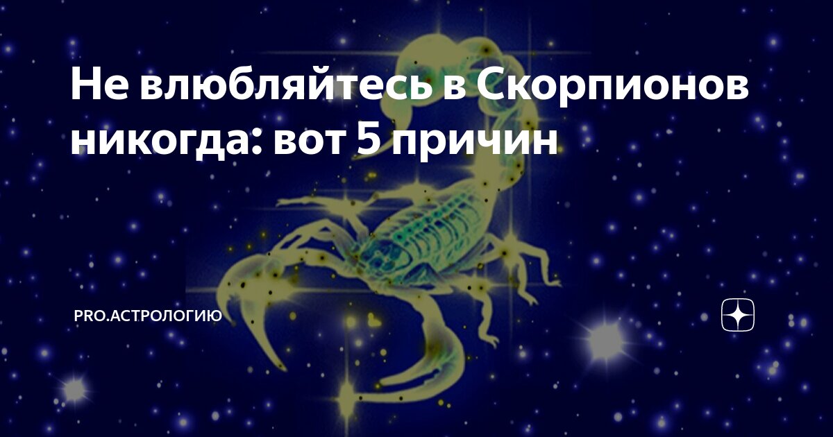 Не влюбляйтесь в Скорпионов никогда вот 5 причин Pro Астрологию Дзен