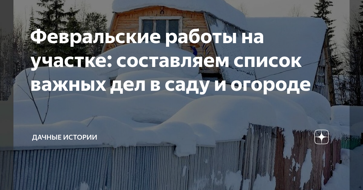 Февральские работы на участке составляем список важных дел в саду и