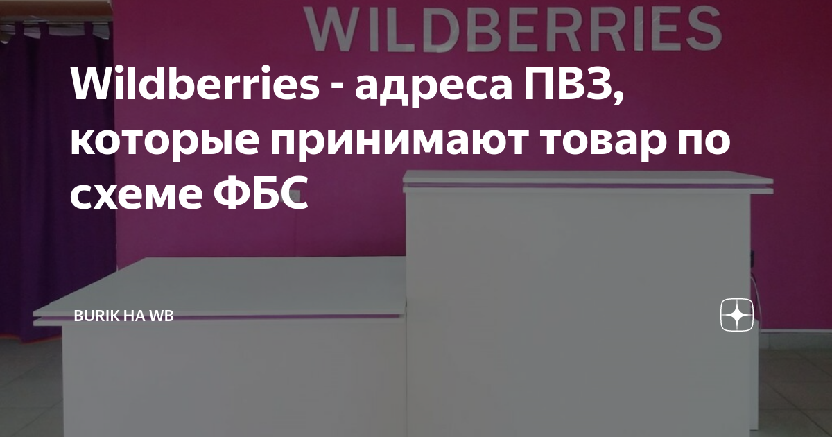 Wildberries - адреса ПВЗ, которые принимают товар по схеме ФБС | Burik ...