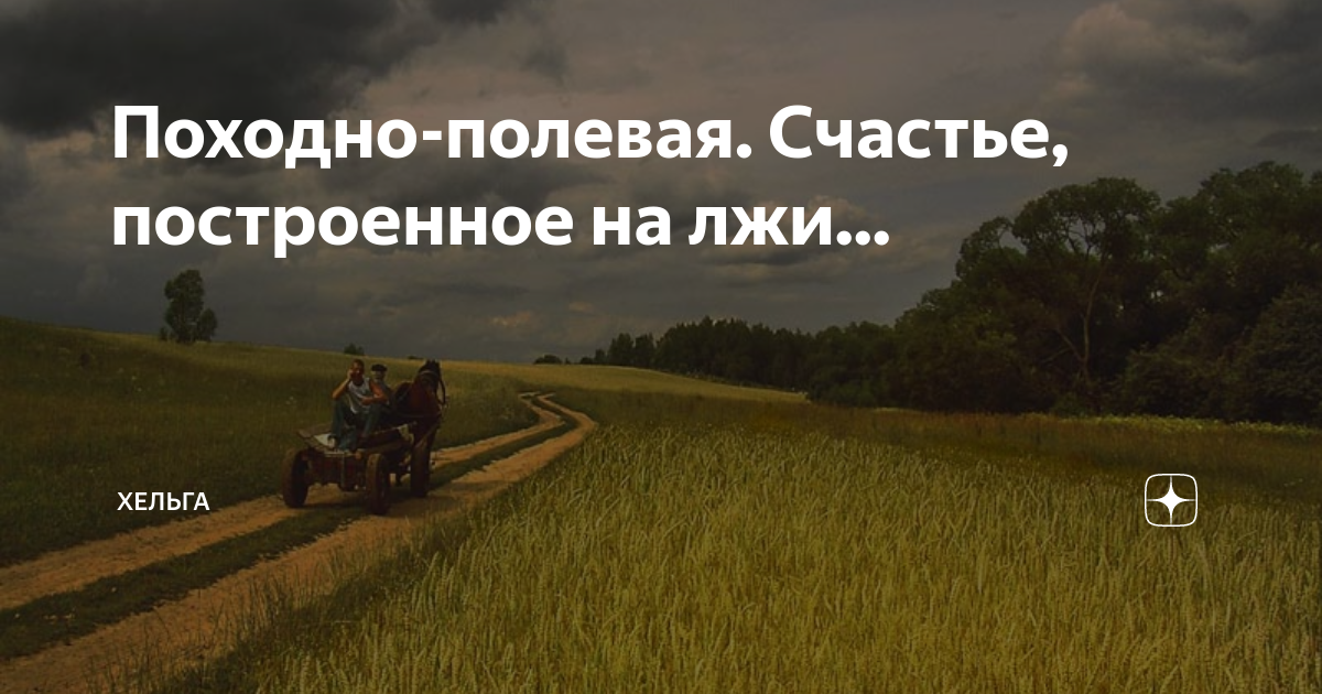Походно-полевая. Счастье, построенное на лжи... | Хельга | Дзен