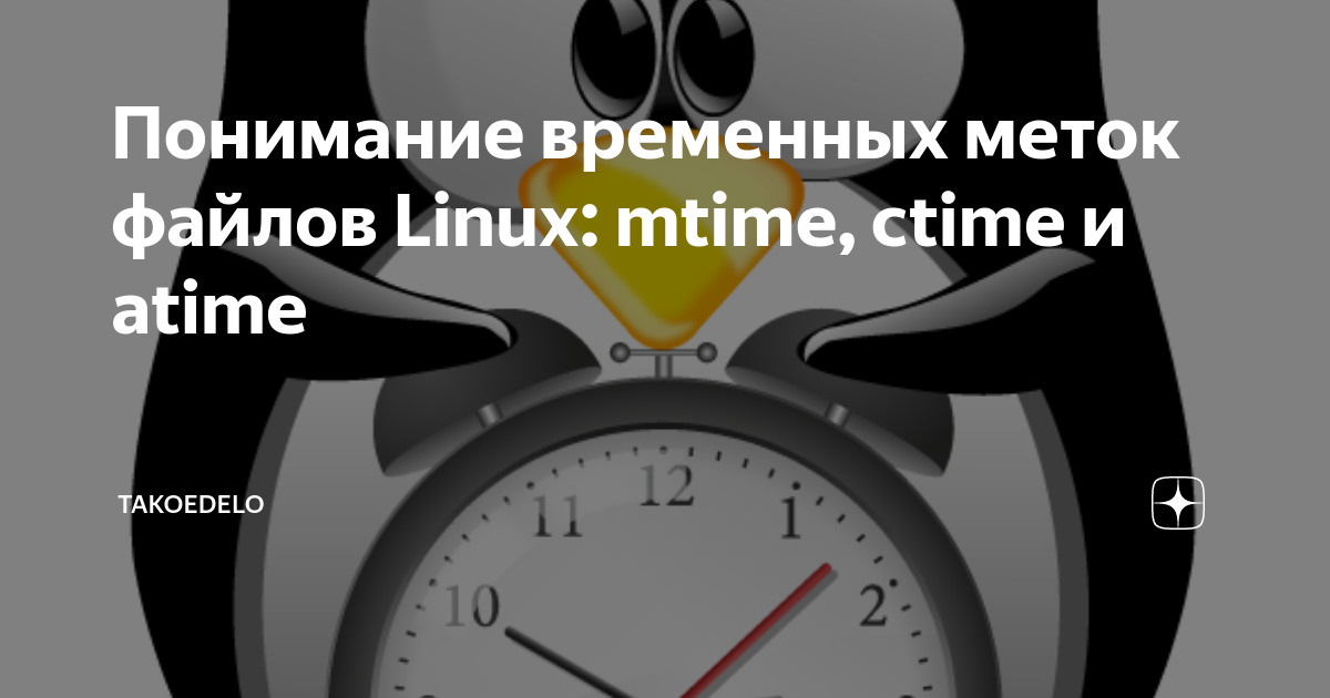 Понимание временных меток файлов Linux: mtime, ctime и atime | takoedelo | Дзен
