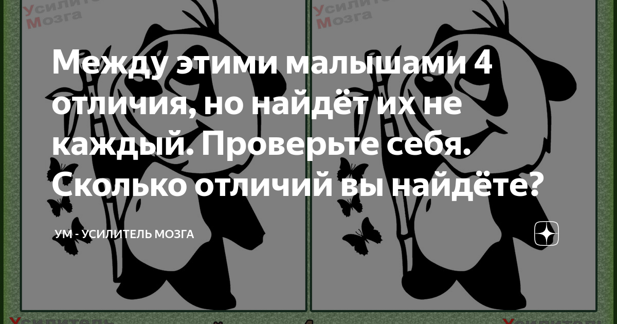 Между этими малышами 4 отличия, но найдёт их не каждый. Проверьте себя ...