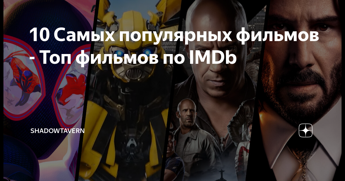 10 Самых популярных фильмов - Топ фильмов по IMDb | ShadowTavern | Дзен