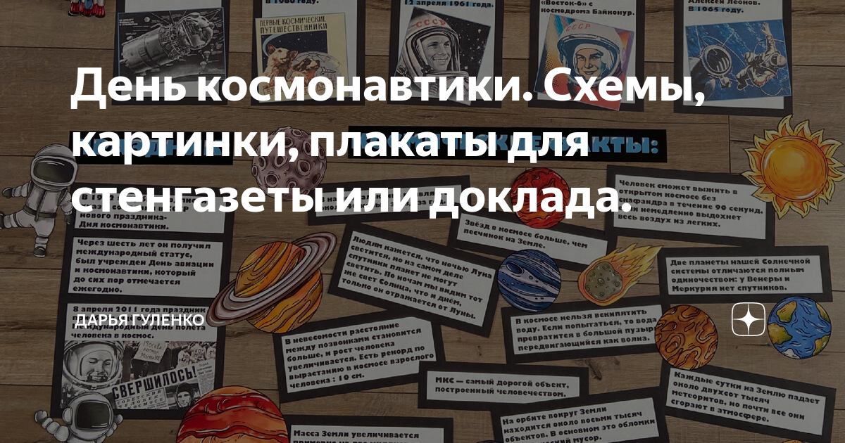 День космонавтики. Схемы, картинки, плакаты для стенгазеты или доклада ...