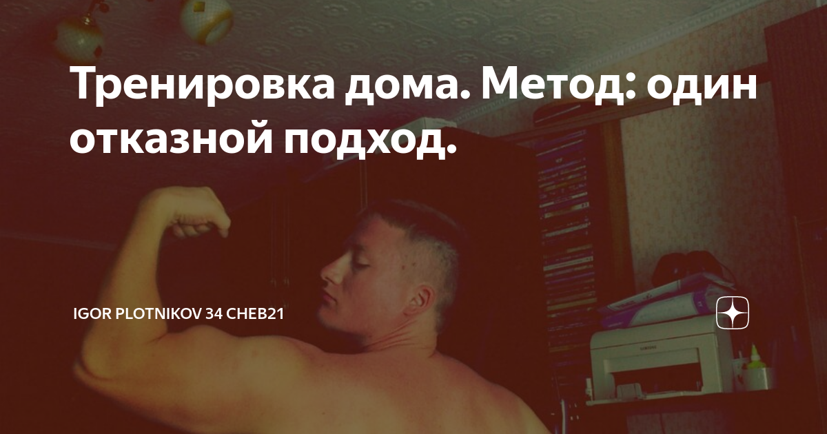 Тренировка дома. Метод: один отказной подход. | Igor Plotnikov 34 Cheb21 | Дзен