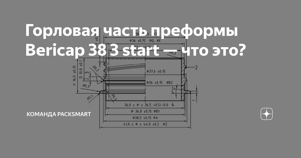 Горловая часть преформы Bericap 38 3 start — что это? | Команда PACKSMART | Дзен