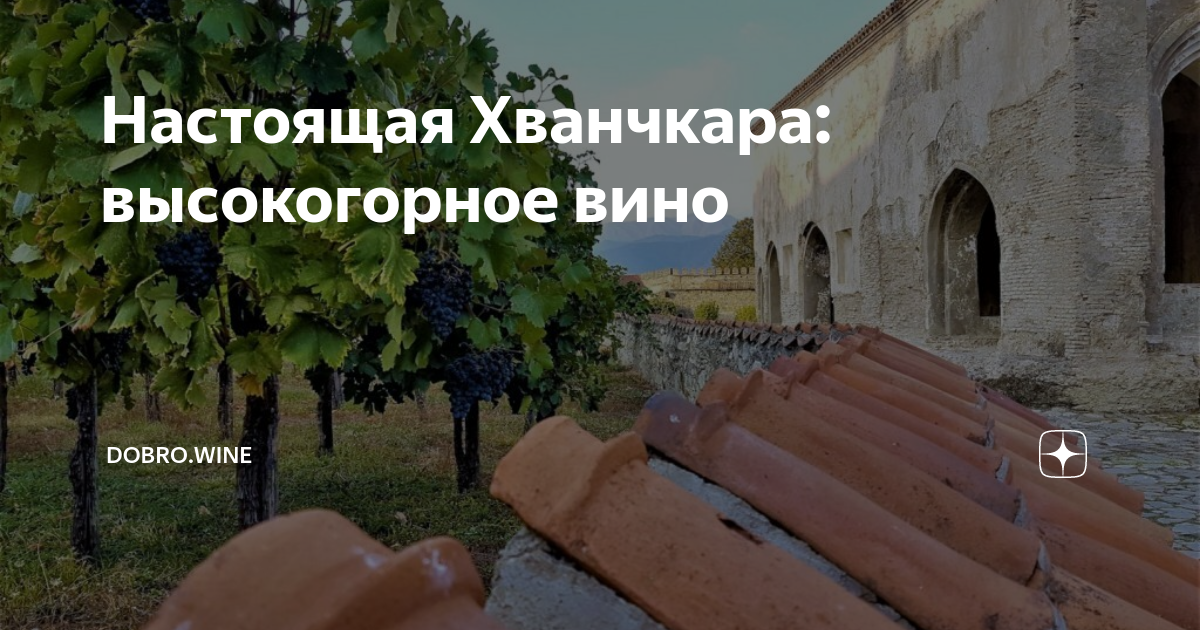 Настоящая Хванчкара: высокогорное вино | DOBRO.WINE | Дзен