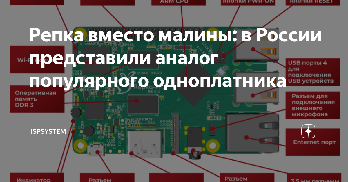 Репка вместо малины: в России представили аналог популярного одноплатника | ISPsystem | Дзен