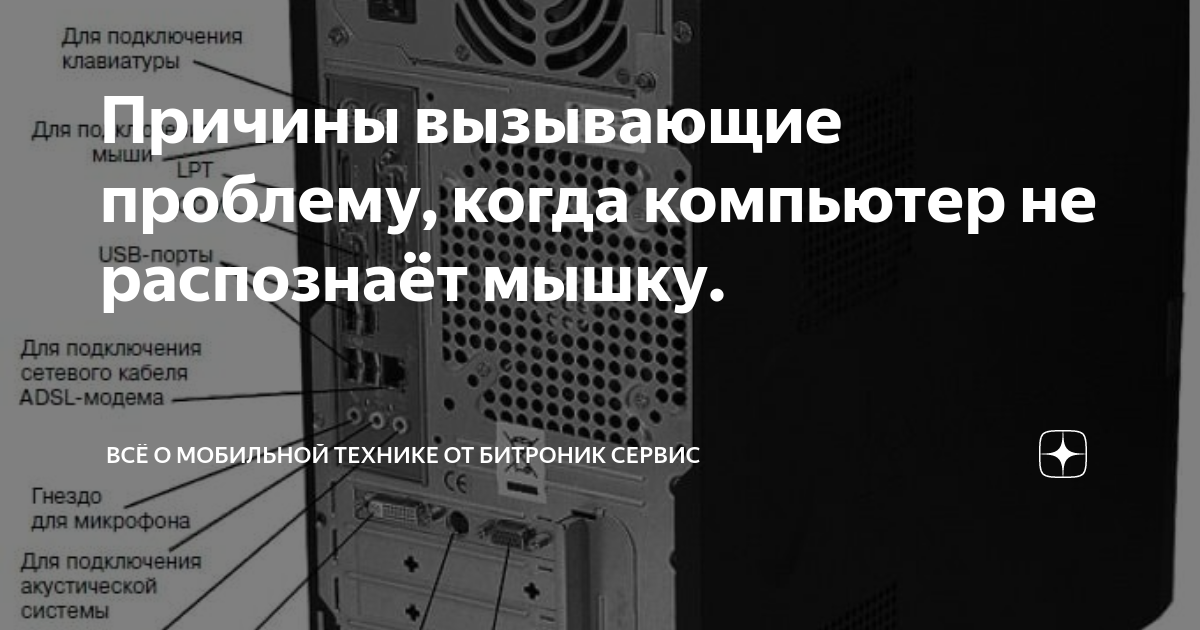 Причины вызывающие проблему, когда компьютер не распознаёт мышку. | BiTronik iT | Дзен