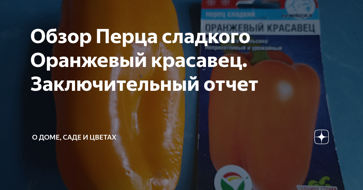 Обзор Перца сладкого Оранжевый красавец. Заключительный отчет | О доме ...