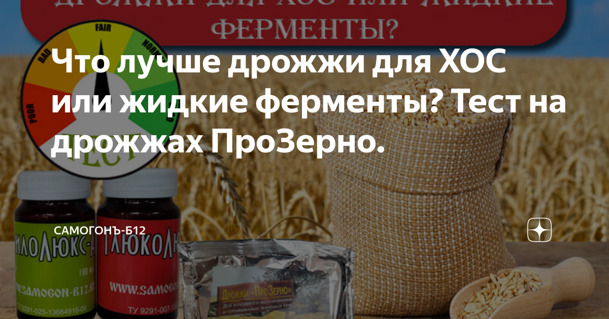 Что лучше дрожжи для ХОС или жидкие ферменты? Тест на дрожжах ПроЗерно ...