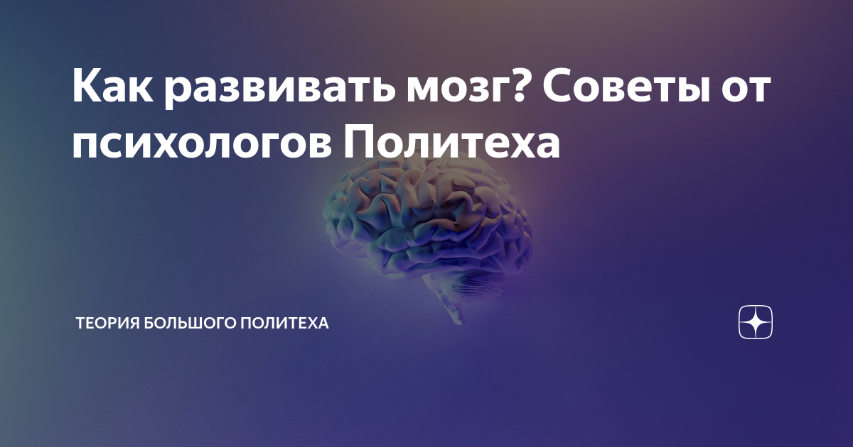 Как развивать мозг? Советы от психологов Политеха | Теория большого ...