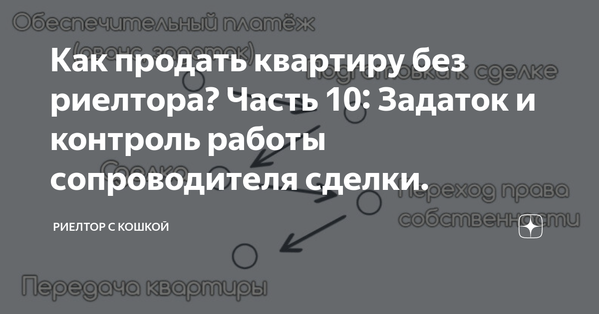 Как продать квартиру без риелтора Часть 10 Задаток и контроль работы