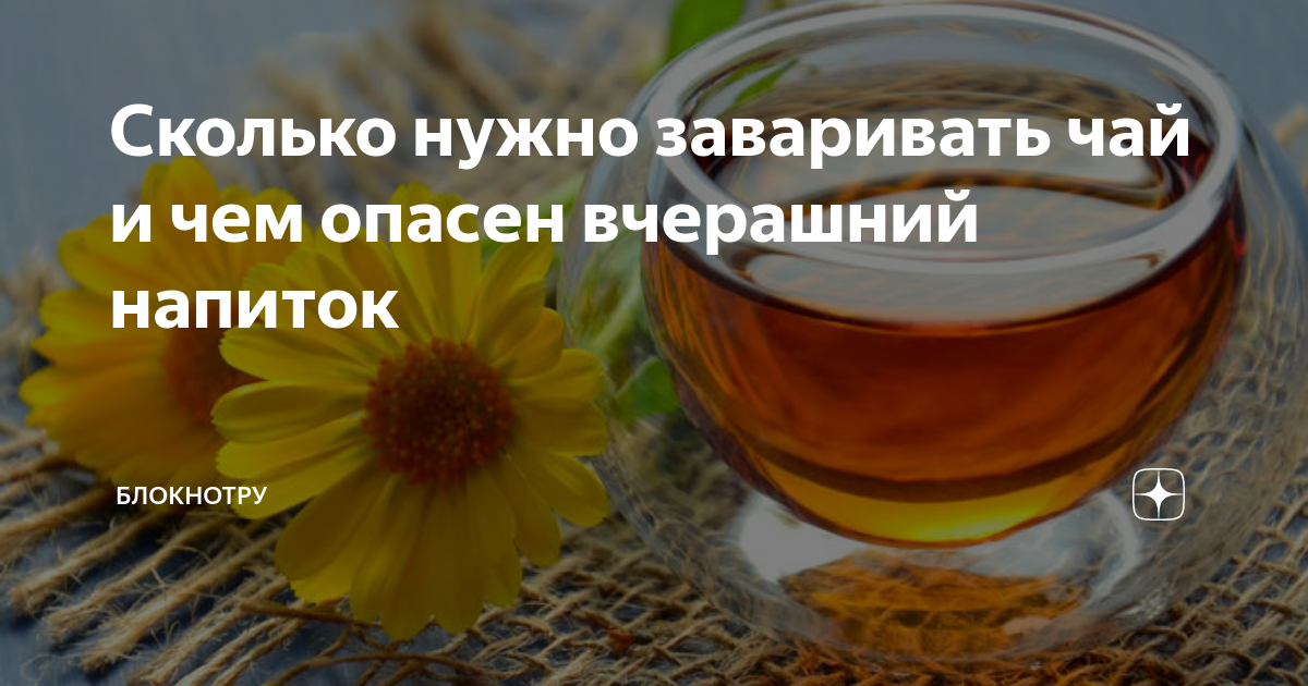 Сколько нужно заваривать чай и чем опасен вчерашний напиток БлокнотРУ