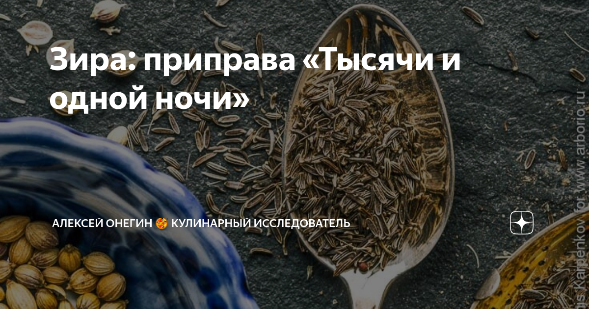 Зира: приправа «Тысячи и одной ночи» | Алексей Онегин 🥘 Кулинарный ...