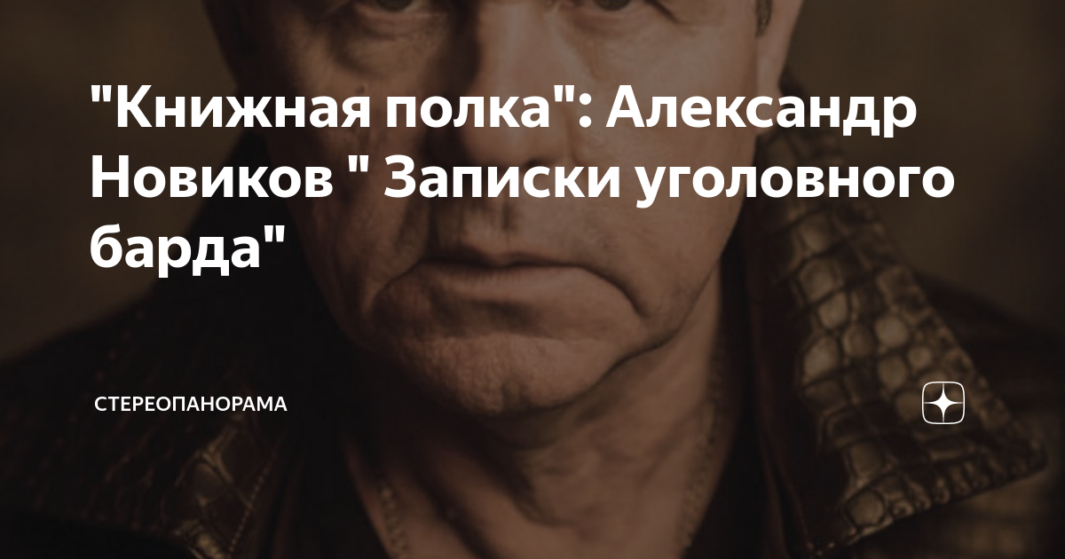 "Книжная полка": Александр Новиков " Записки уголовного барда ...