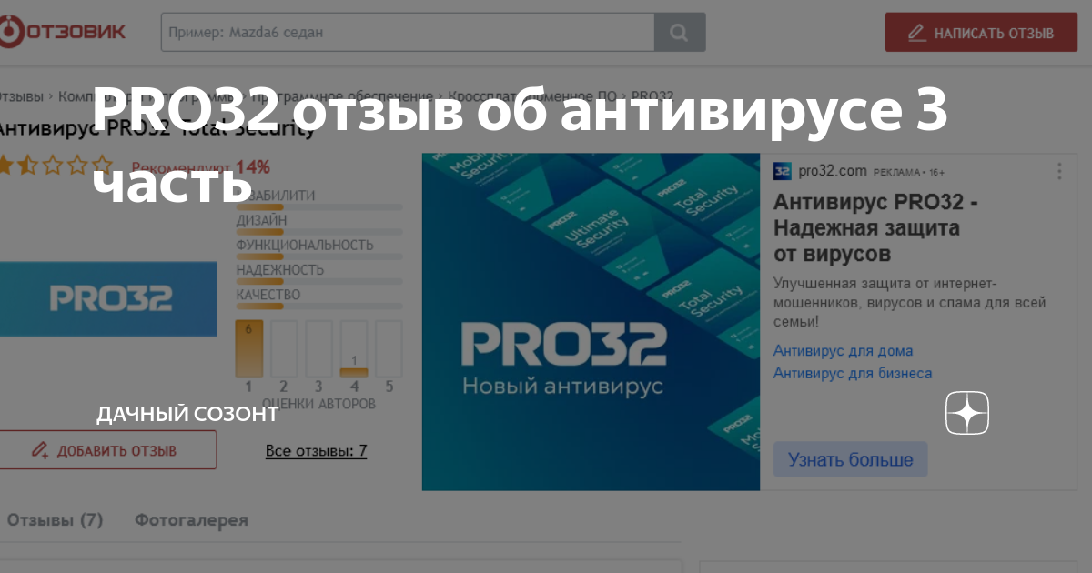 PRO32 отзыв об антивирусе 3 часть | Дачный СозонТ | Дзен