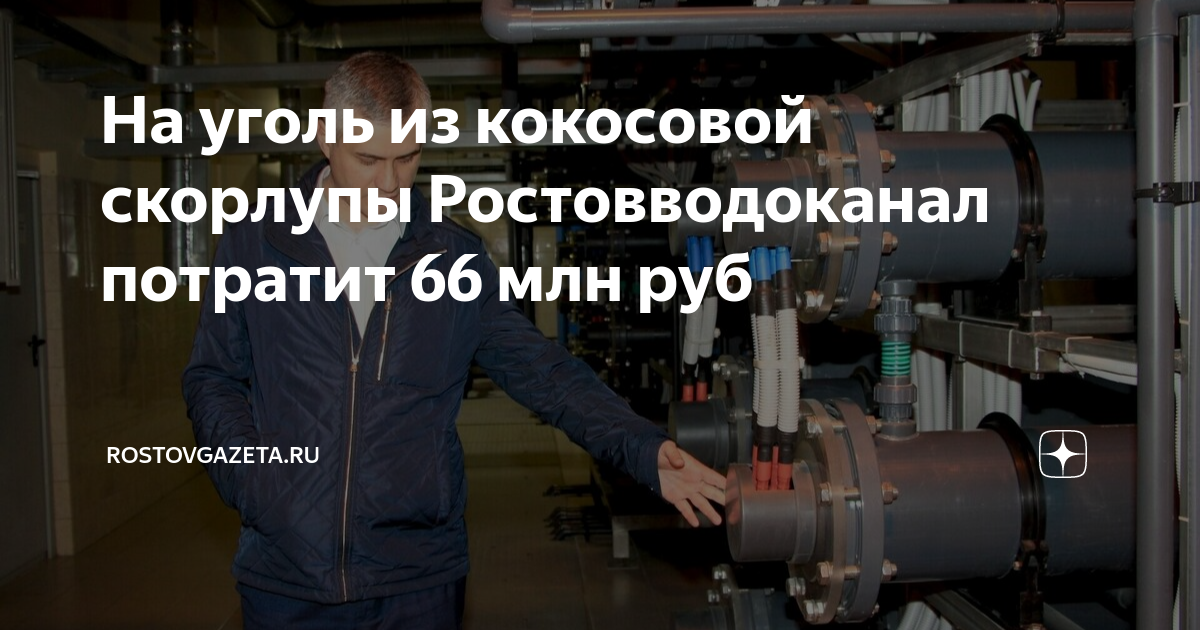 На уголь из кокосовой скорлупы Ростовводоканал потратит 66 млн руб ...