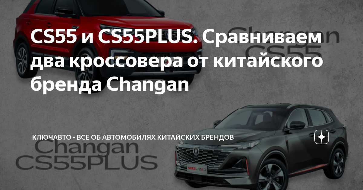CS55 и CS55PLUS. Сравниваем два кроссовера от китайского бренда Changan | КЛЮЧАВТО - всё об ...