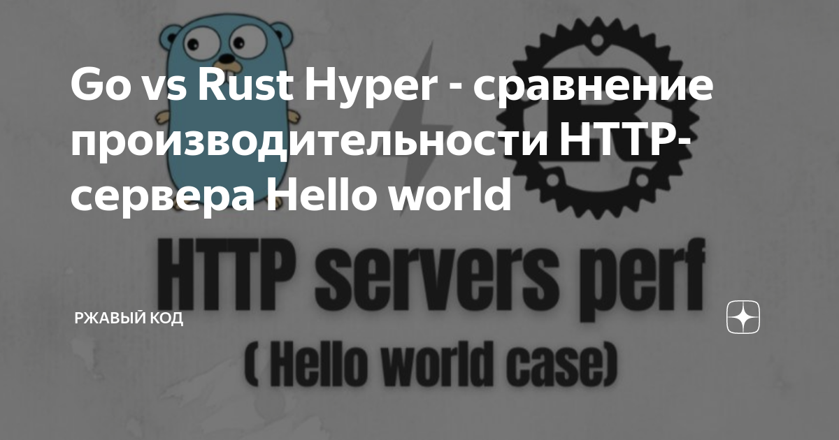 Go vs Rust Hyper - сравнение производительности HTTP-сервера Hello world | Ржавый код | Дзен