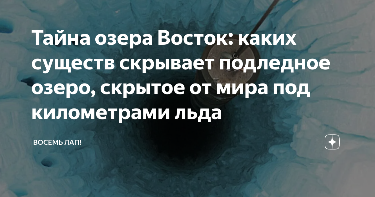 Тайна озера Восток: каких существ скрывает подледное озеро, скрытое от ...