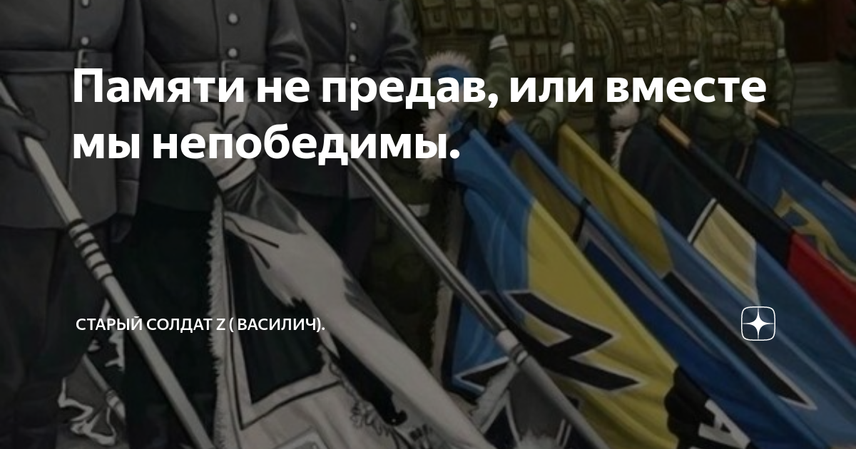 Памяти не предав или вместе мы непобедимы Старый солдат Z Василич