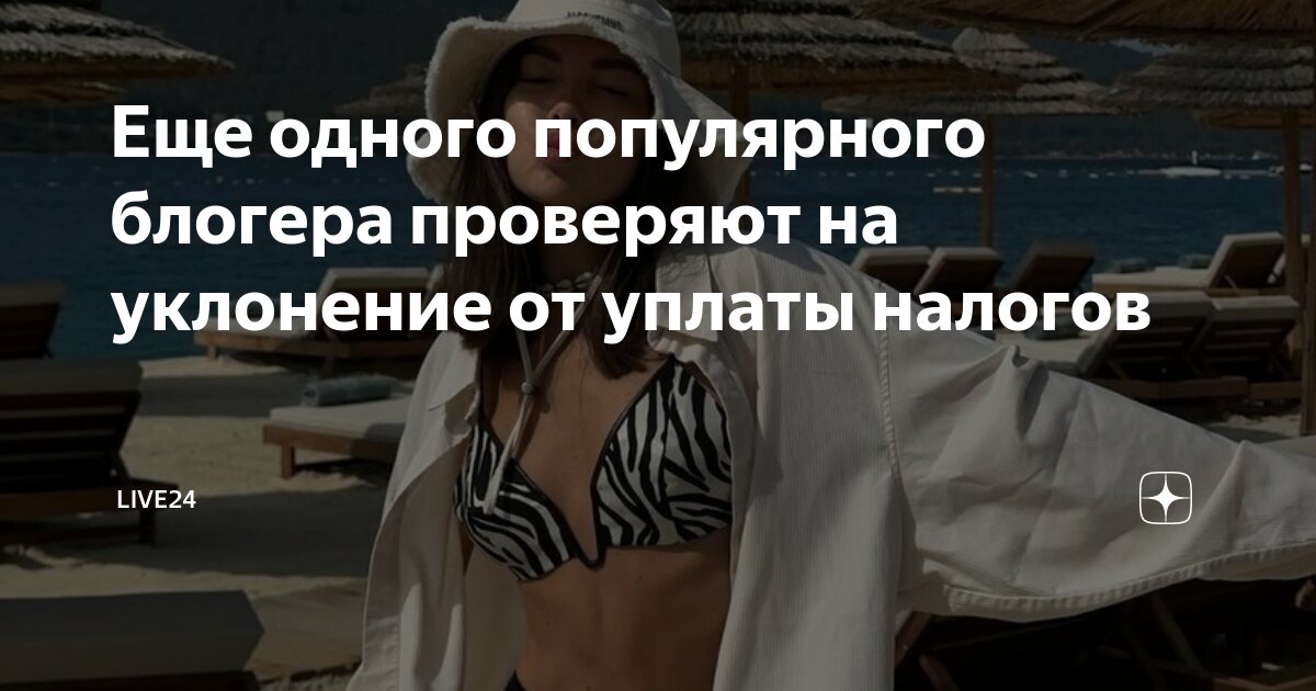 Еще одного популярного блогера проверяют на уклонение от уплаты налогов | LIVE24 | Дзен