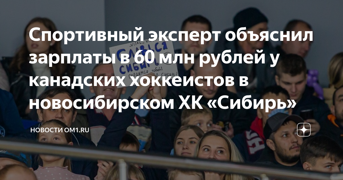 Спортивный эксперт объяснил зарплаты в 60 млн рублей у канадских хоккеистов в новосибирском ХК ...