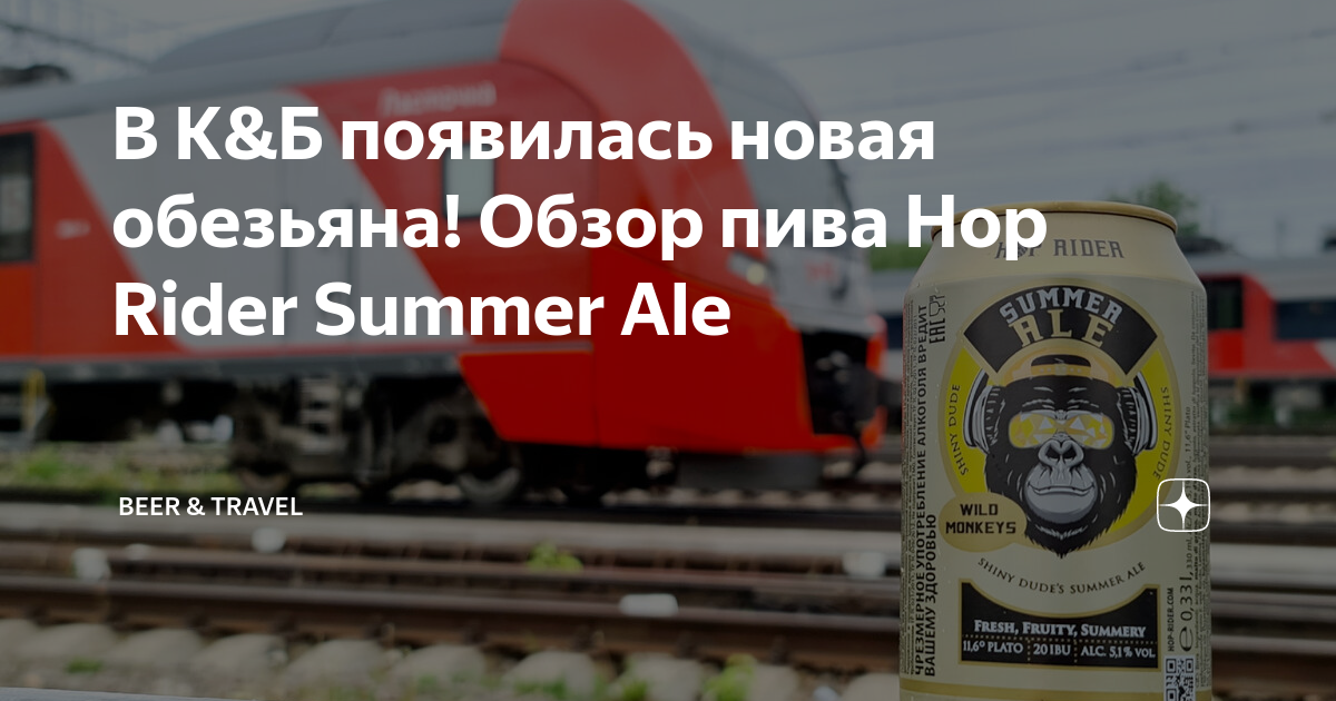 В К&Б появилась новая обезьяна! Обзор пива Hop Rider Summer Ale | Beer ...