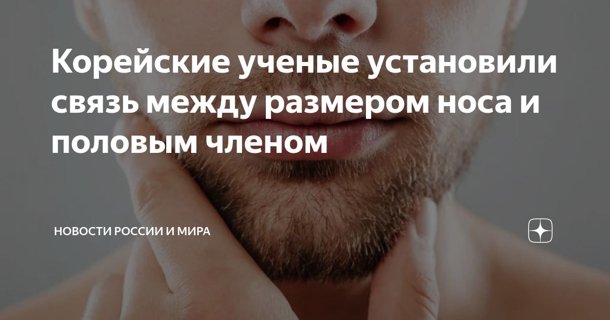 Корейские ученые установили связь между размером носа и половым членом ...
