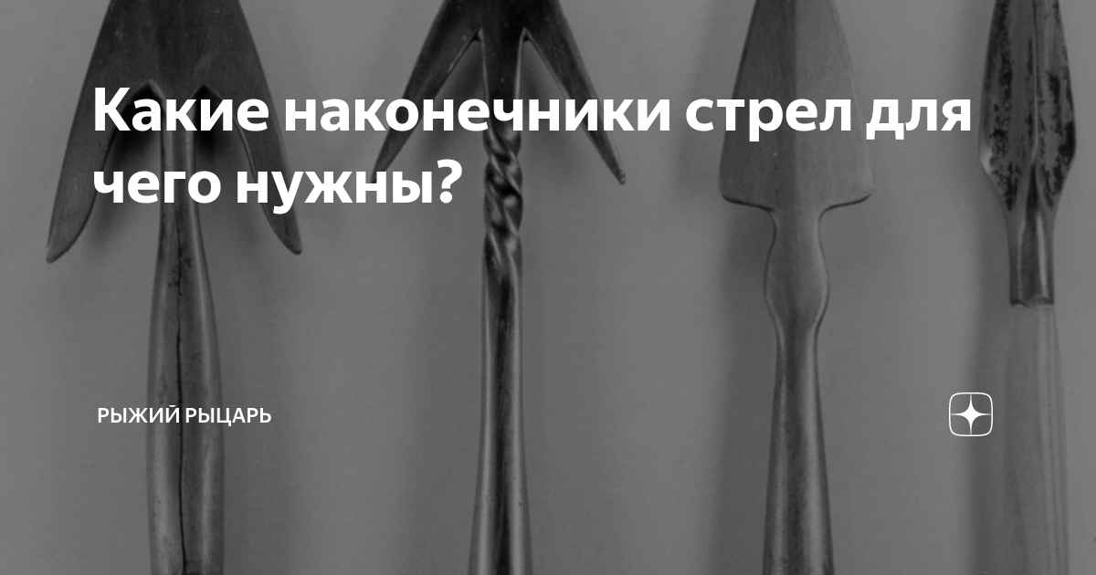 Какие наконечники стрел для чего нужны? | Рыжий рыцарь | Дзен