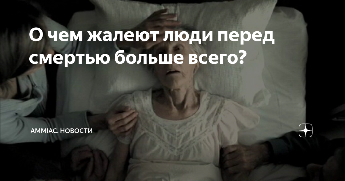 О чем жалеют люди перед смертью больше всего? | AMMIAC. МЕДИА | Дзен