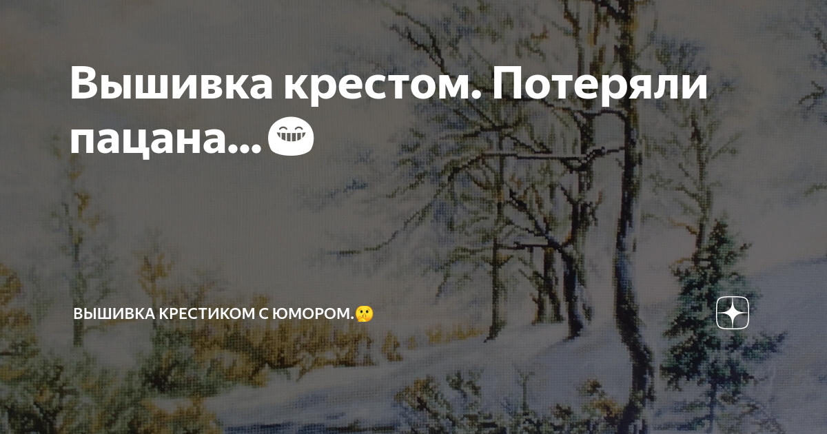 Вышивка крестом. Потеряли пацана...😁 | Вышивка крестиком с юмором🤫 | Дзен
