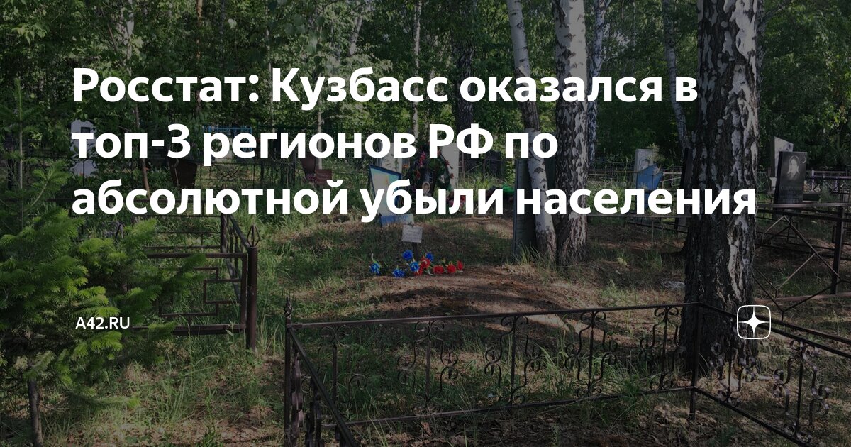 Росстат: Кузбасс оказался в топ-3 регионов РФ по абсолютной убыли населения | A42.RU | Дзен