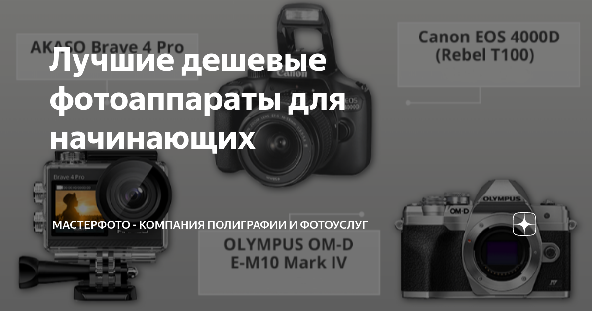Лучшие дешевые фотоаппараты для начинающих | МастерФото - компания ...