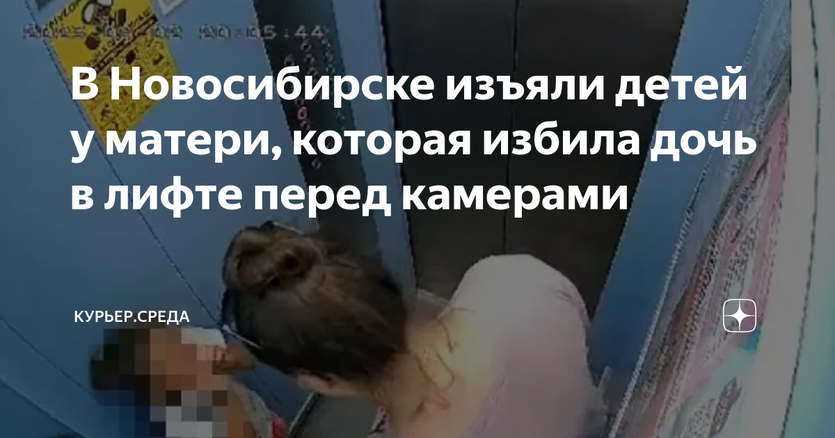 В Новосибирске изъяли детей у матери которая избила дочь в лифте перед