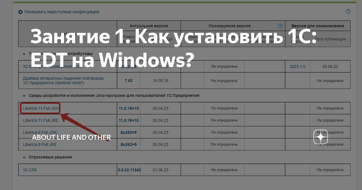 Занятие 1. Как установить 1С: EDT на Windows? | About life and other | Дзен