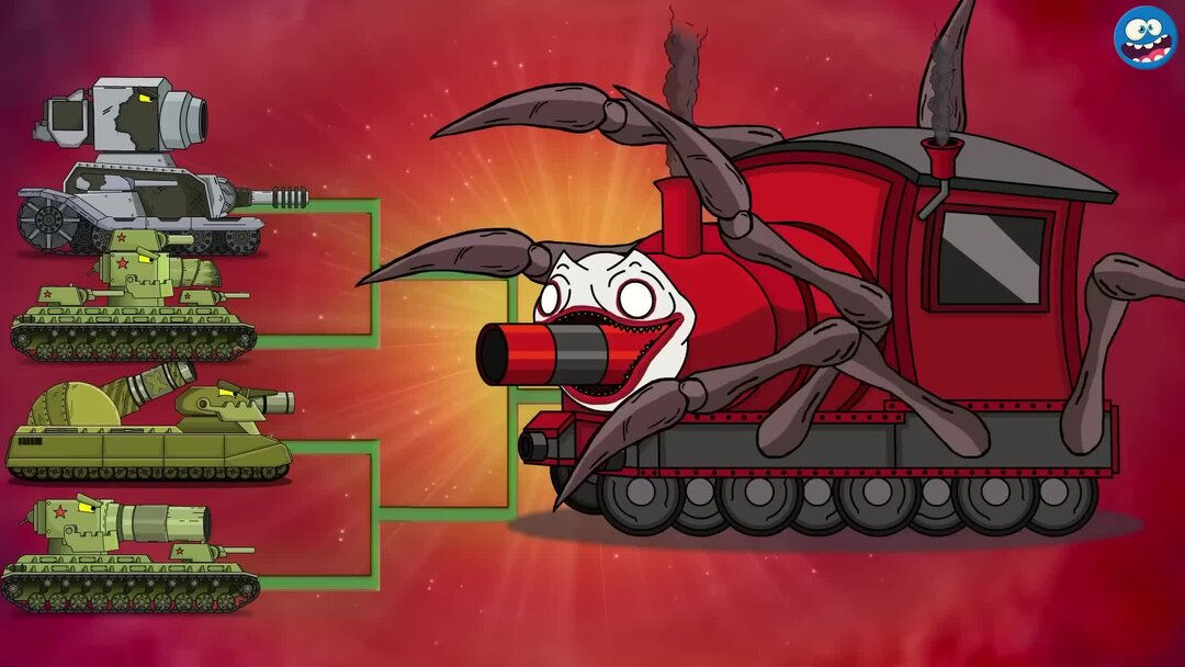 Mega tanks vs CHOO CHOO CHARLIE - cartoon about tanks - Мультики про ...