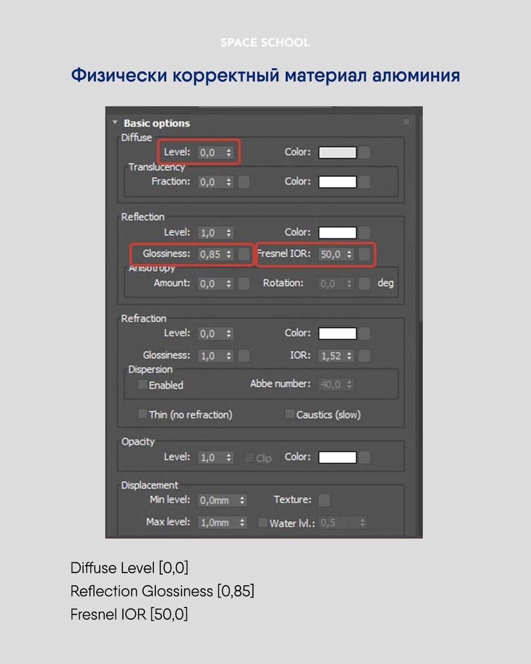 Как настроить реалистичный и физически корректный материал алюминия в 3ds Max… | Space School ...