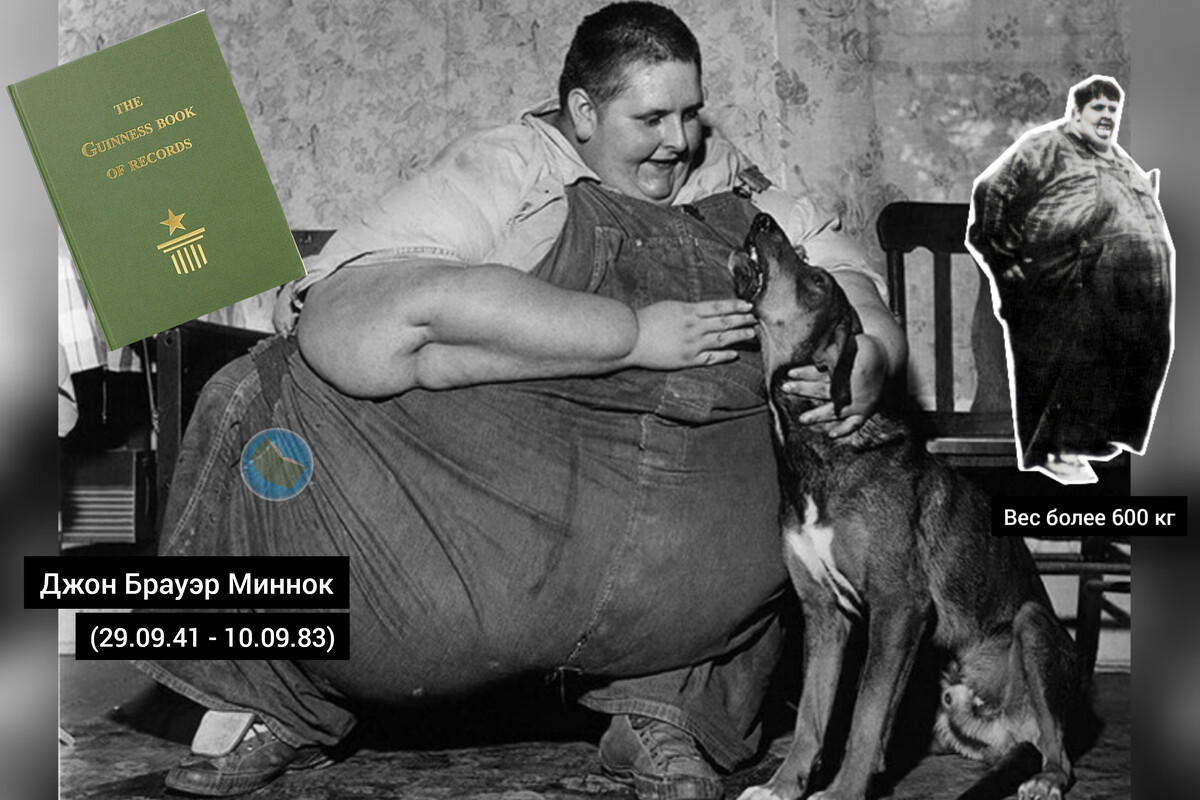 Самый тяжёлый человек в мире весом более 600 кг. 📋 Джон Брауэр Миннок ...