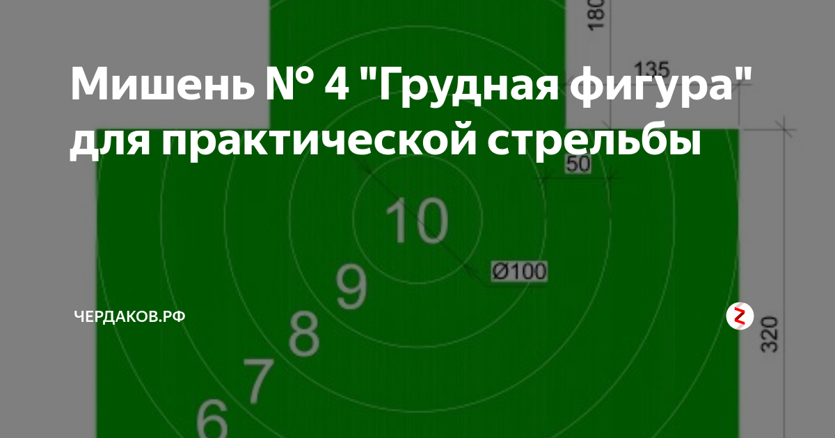 Мишень № 4 "Грудная фигура" для практической стрельбы | Чердаков.рф | Дзен