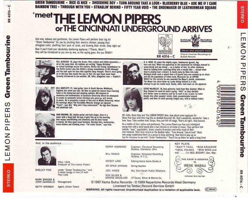 Рок-группа THE LEMON PIPERS из шестидесятых: как отравиться бабблгамом ...