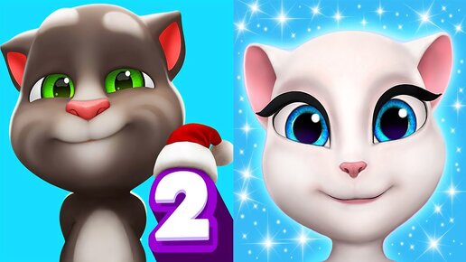 МОЙ ГОВОРЯЩИЙ ТОМ 2 ОБНОВЛЕНИЕ #70 друзья Анджела Ухаживаем за питомцем ...