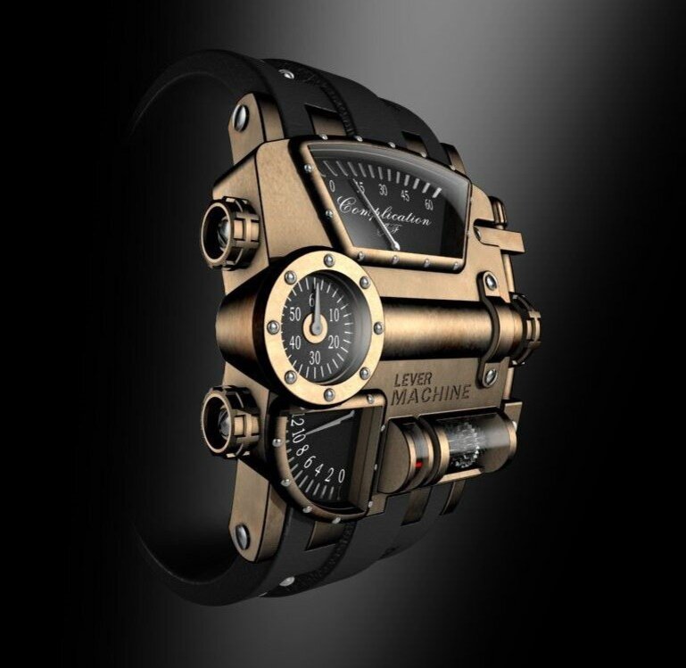 Концепт Lever Machine - часы в стилистике Стимпанк. | Yshio.ru | Дзен