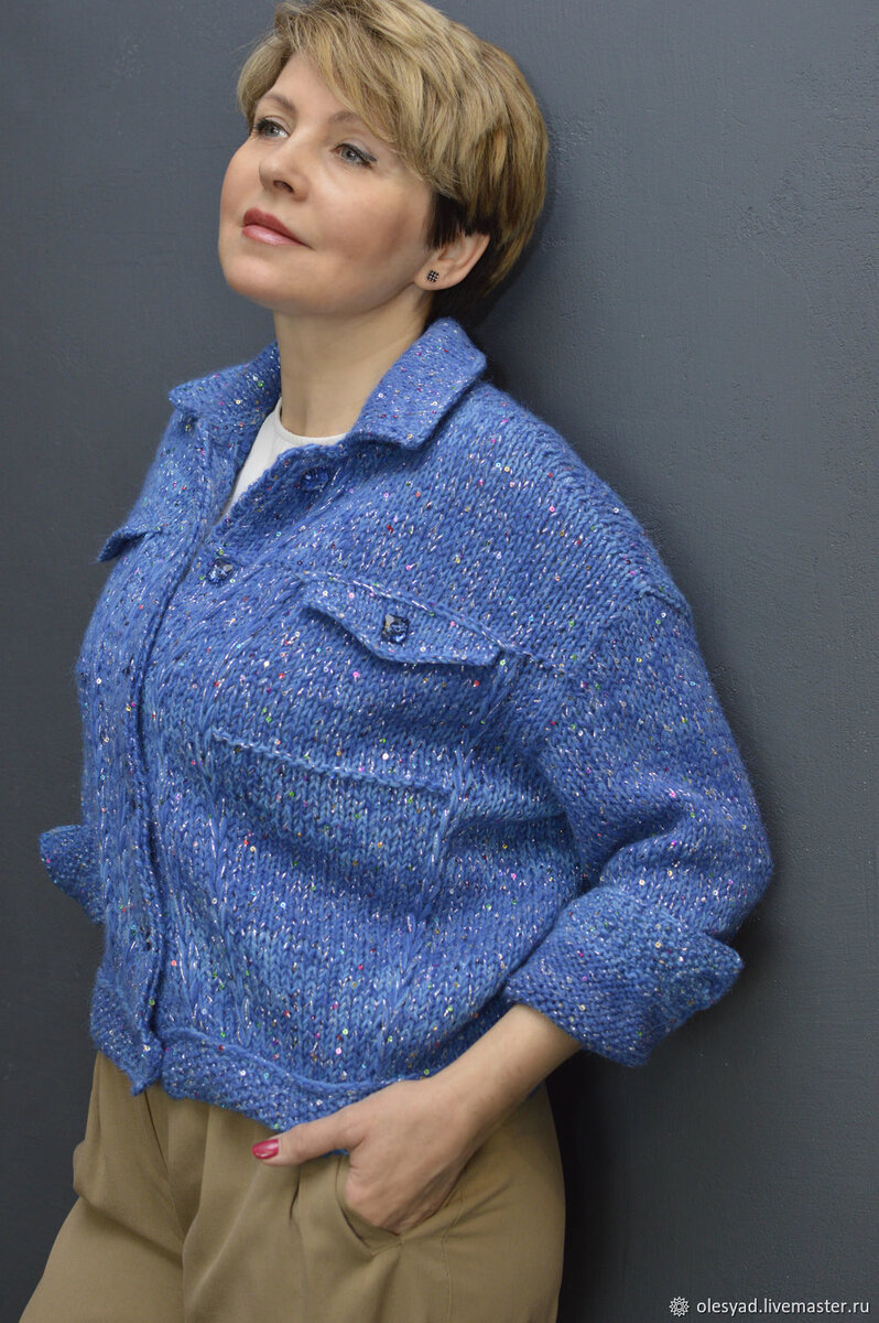 10 стильных вязаных жакетов и свитеров для дам элегантного возраста | Только handmade | Дзен