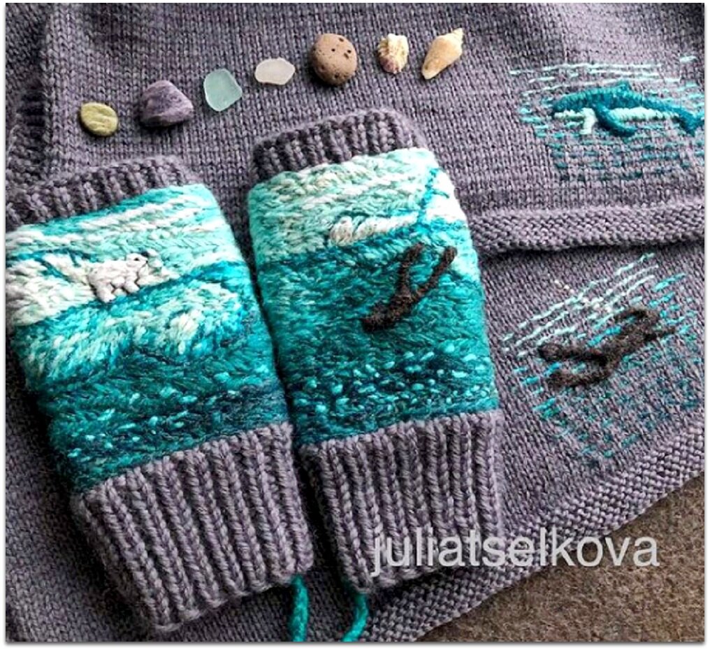 Как из обычных варежек сделать эксклюзив: вязаные шедевры Юлии Целковой | Вязание с Paradosik ...