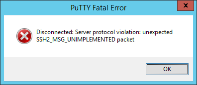 Putty — unexpected ssh2 msg unimplemented packet | Лаборатория сисадмина | Дзен