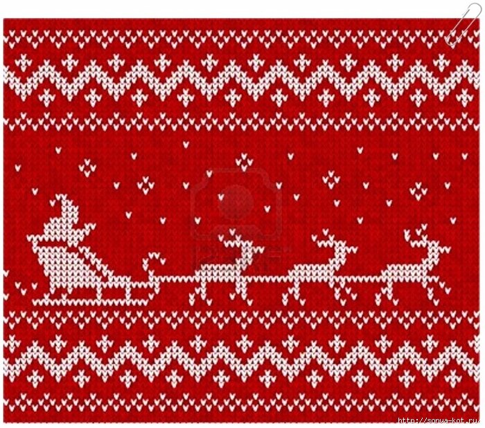 Жаккарды с оленями для зимних свитеров | Crochet Fantasy (Вязанные ...