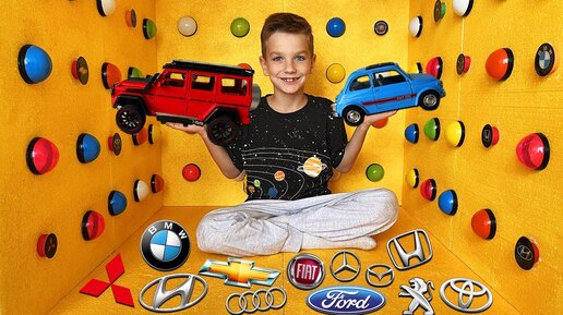 Mark learn Cars in Box with 100 Mystery Buttons | Mark Production | Дзен