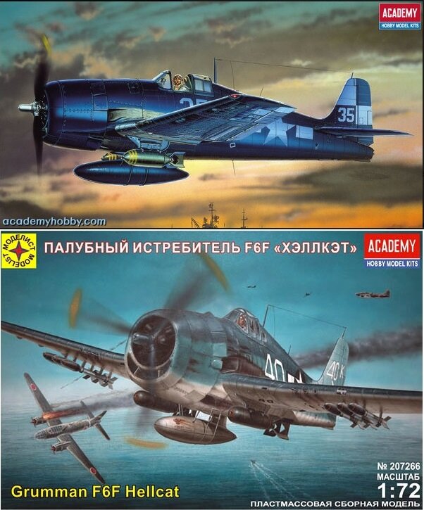 Grumman Hellcat Mk I. "Ведьма" Его Величества. | Тихий океан 1/72 | Дзен